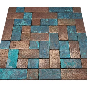 Vintage Style Real Copper Patina Tiles - Handamde 45 Pieces - Etsy
