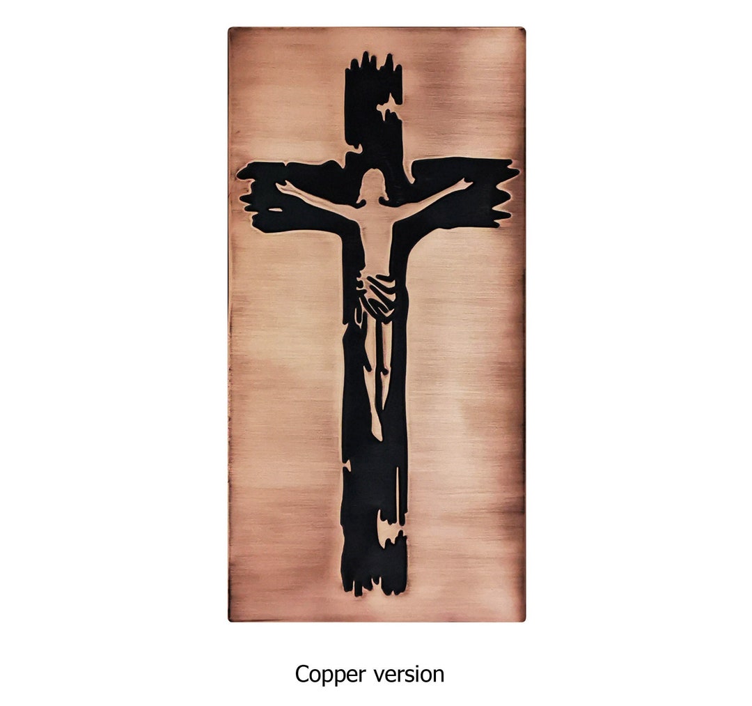 Jesus on the Cross - Handmade 100% Copper, Stainless Steel or Brass ...