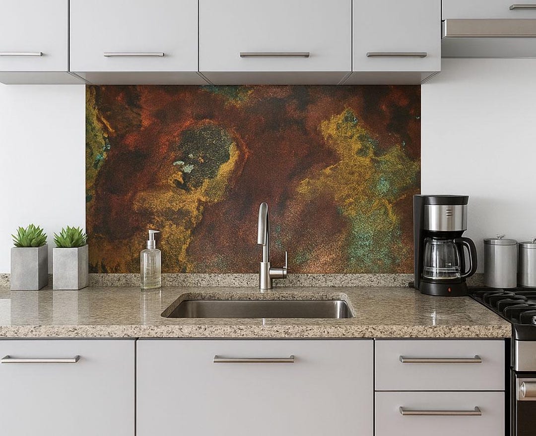 Real Copper Wall Panel – Savage Copper Bloom – Handmade Patina Metal ...