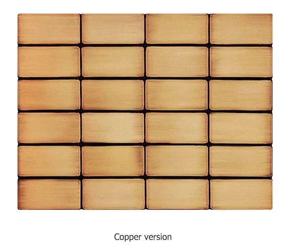 Set of 24 Small Rectangular Tiles Handmade Tiles 100% | Etsy