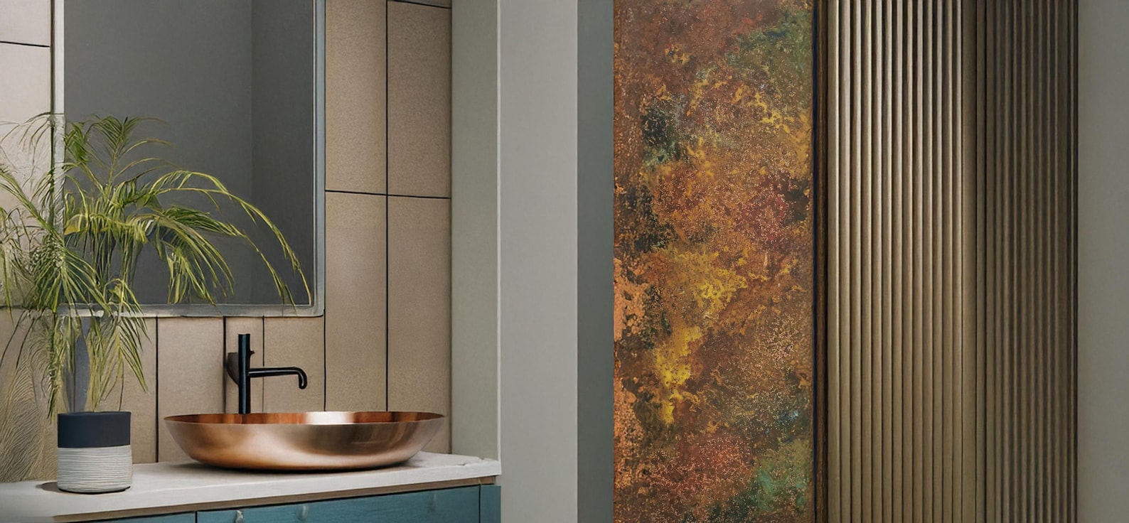 Savage Copper Bloom – Real Copper Wall Panel – Handmade Metal Sheet Art ...