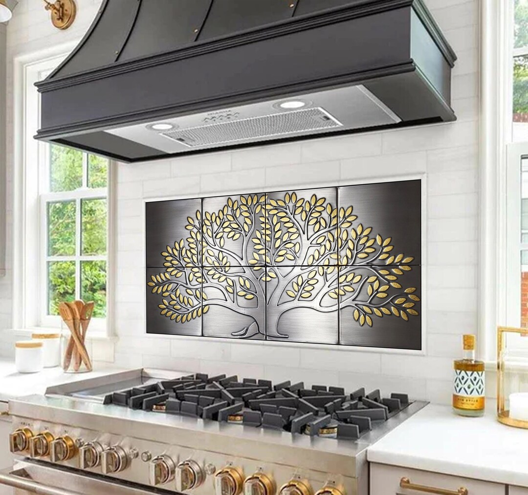 Exclusive, Limited Stainless Tree of Life With Brass Leaves 8 Handmade ...