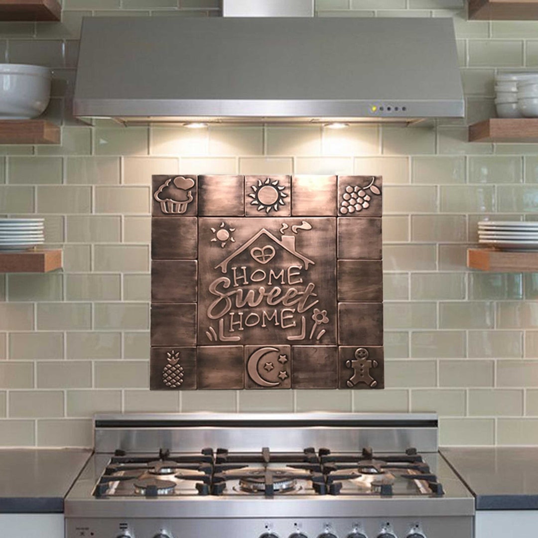 Beautiful Home Sweet Home HANDMADE Art Till, Art Deco, 100% Copper - Etsy