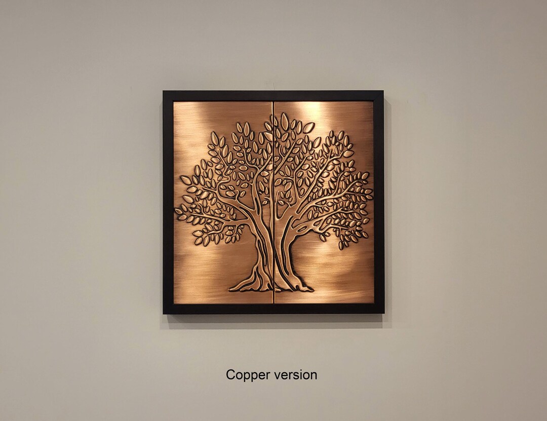 A Tree of Life in a Wooden Frame - Etsy