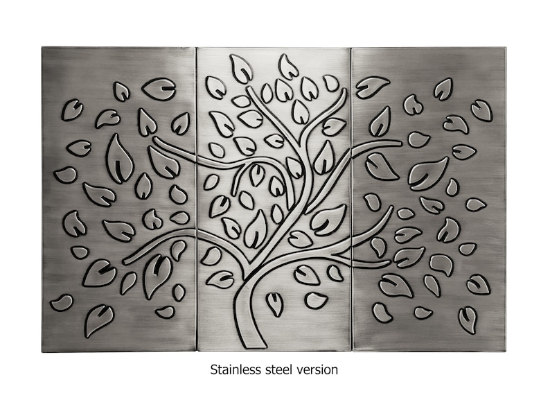 Most Loved Real Metal Tree of Life Backsplash – Handmade Stainless ...