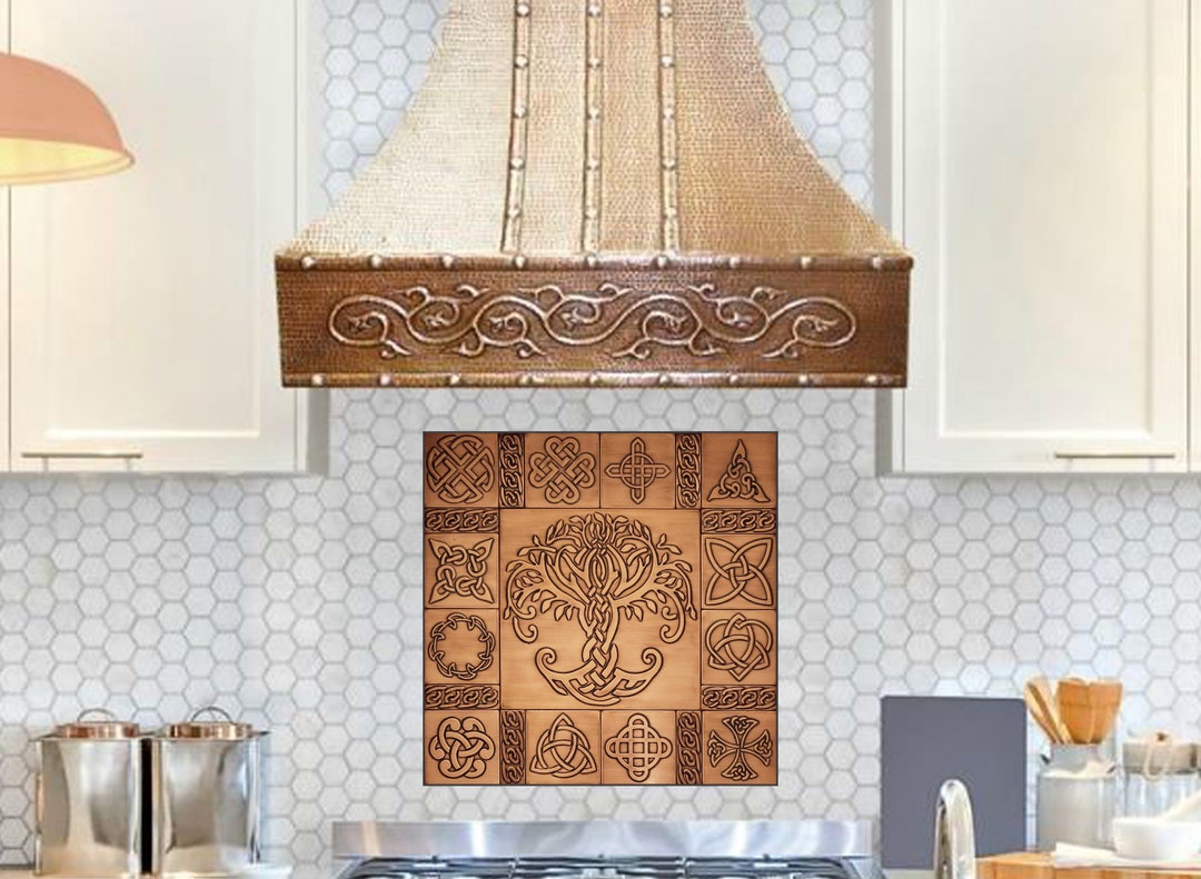 Beautiful, Unique Celtic Backsplash. Set of 21 Handmade Tiles - 100% ...