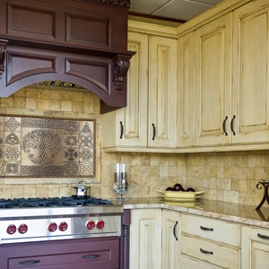 Beautiful, Unique Celtic Backsplash, Set of 21 Handmade Tiles - Brass ...