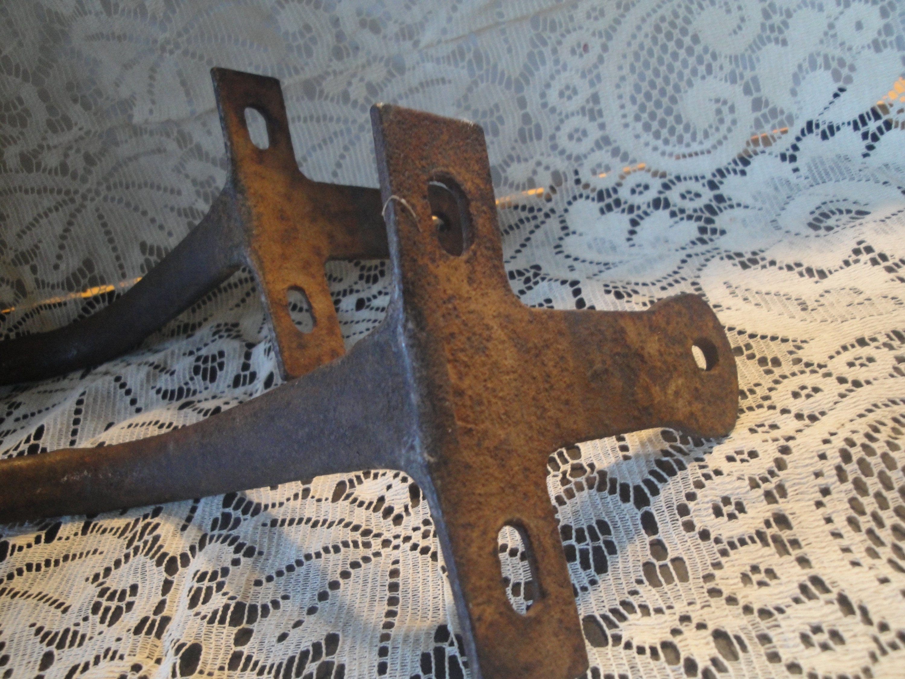 Rusty is This Nice Pair of Cast Iron Buggy Steps, Carriage Steps, Steps ...