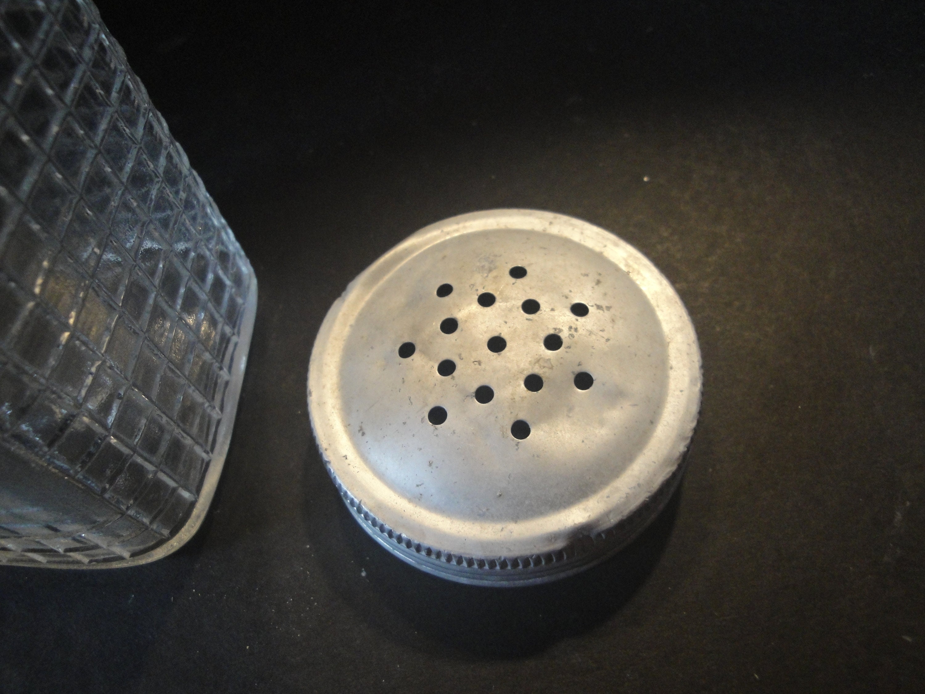 Vintage Capstan Glass Connellsville Pa. Clear Waffle Shaker - #5984 ...