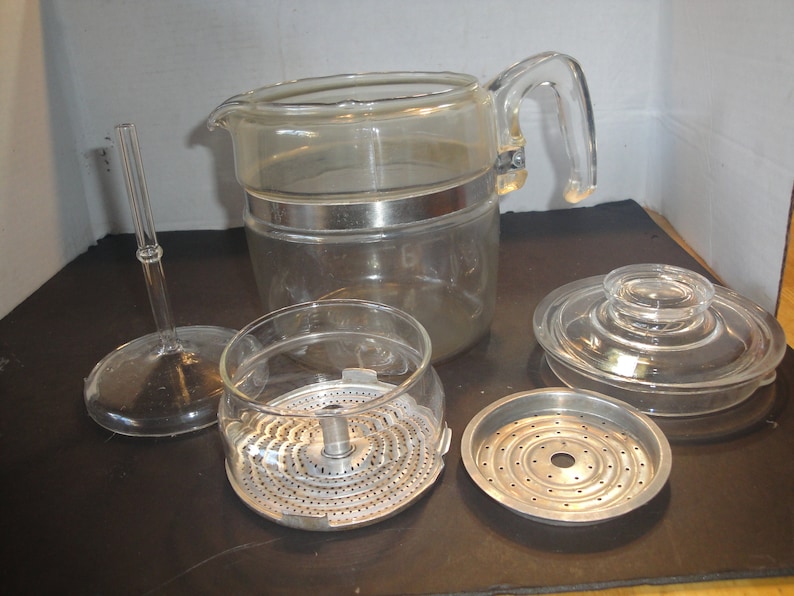 Vintage Pyrex Flameware 7756 6 Cup Stovetop Percolator Coffee - Etsy