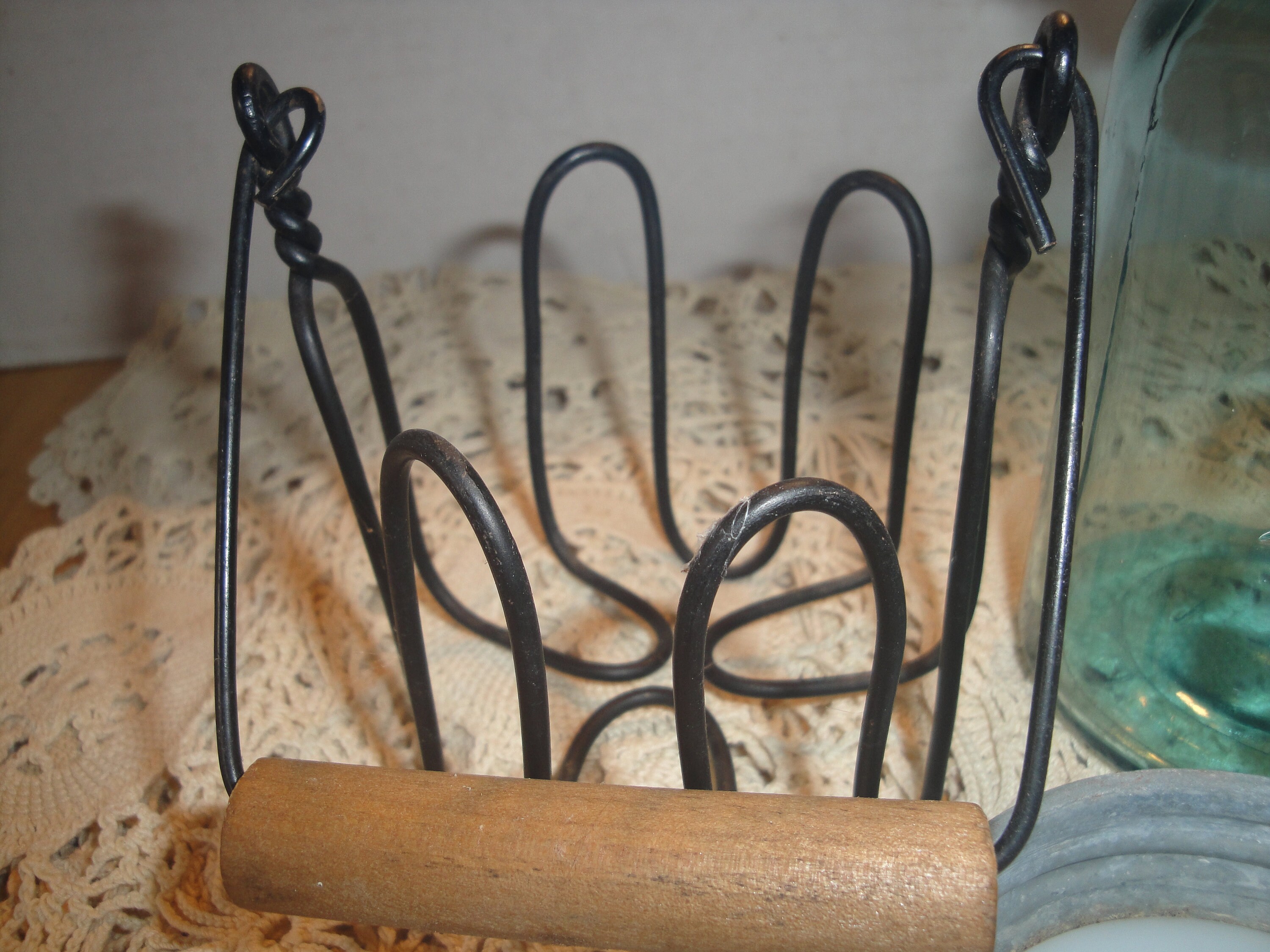 Single Pint Jar Caddy With Ball 1 Pint Aqua Blue Jar and Zinc - Etsy