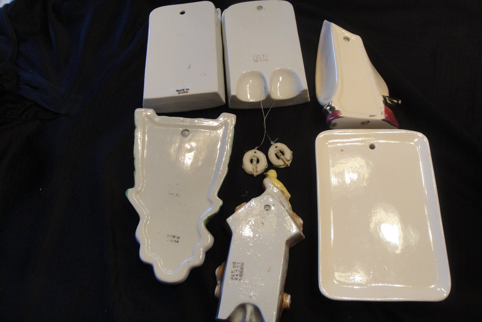 Lot of 6 Vintage Wall Pockets Made in Japan Hand Painted - Etsy