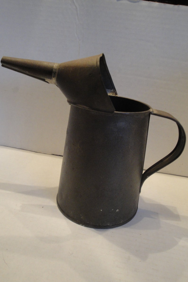 Old Farm Primitive Tool, Pitcher Oil Can, Marked 1 Qt. Liquid - Etsy