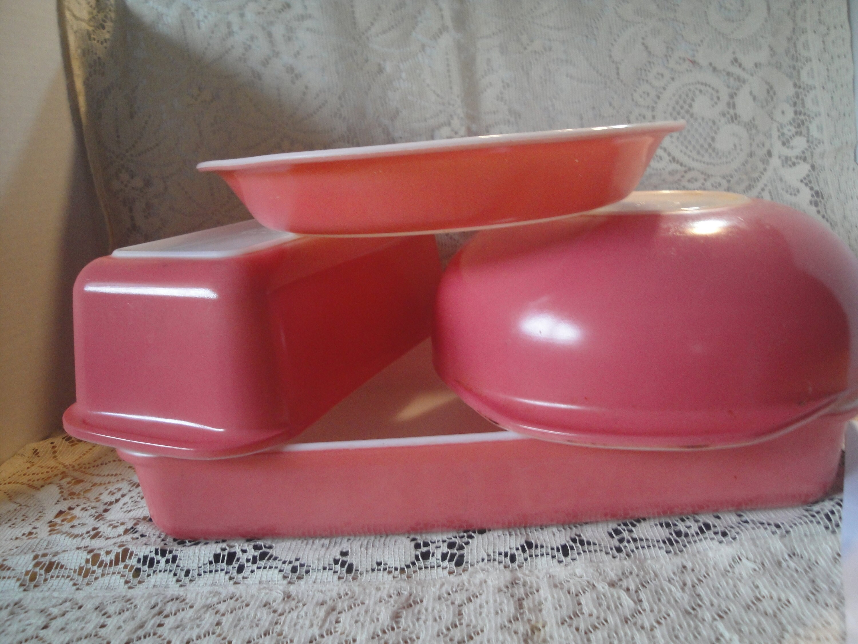 Vintage Pyrex Flamingo Pink Baking and Serving Dish, Pie Dish, Serving ...
