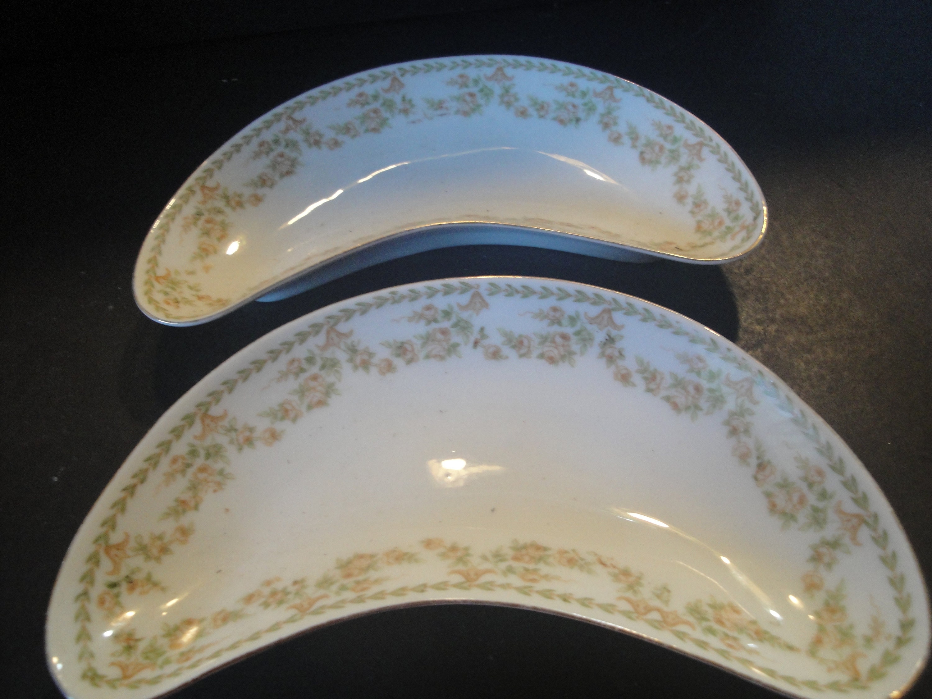 A Nice Set of Two Matching Vintage Bavaria Bone China, Bone Dishes, Trinkets, or Etc. - Etsy
