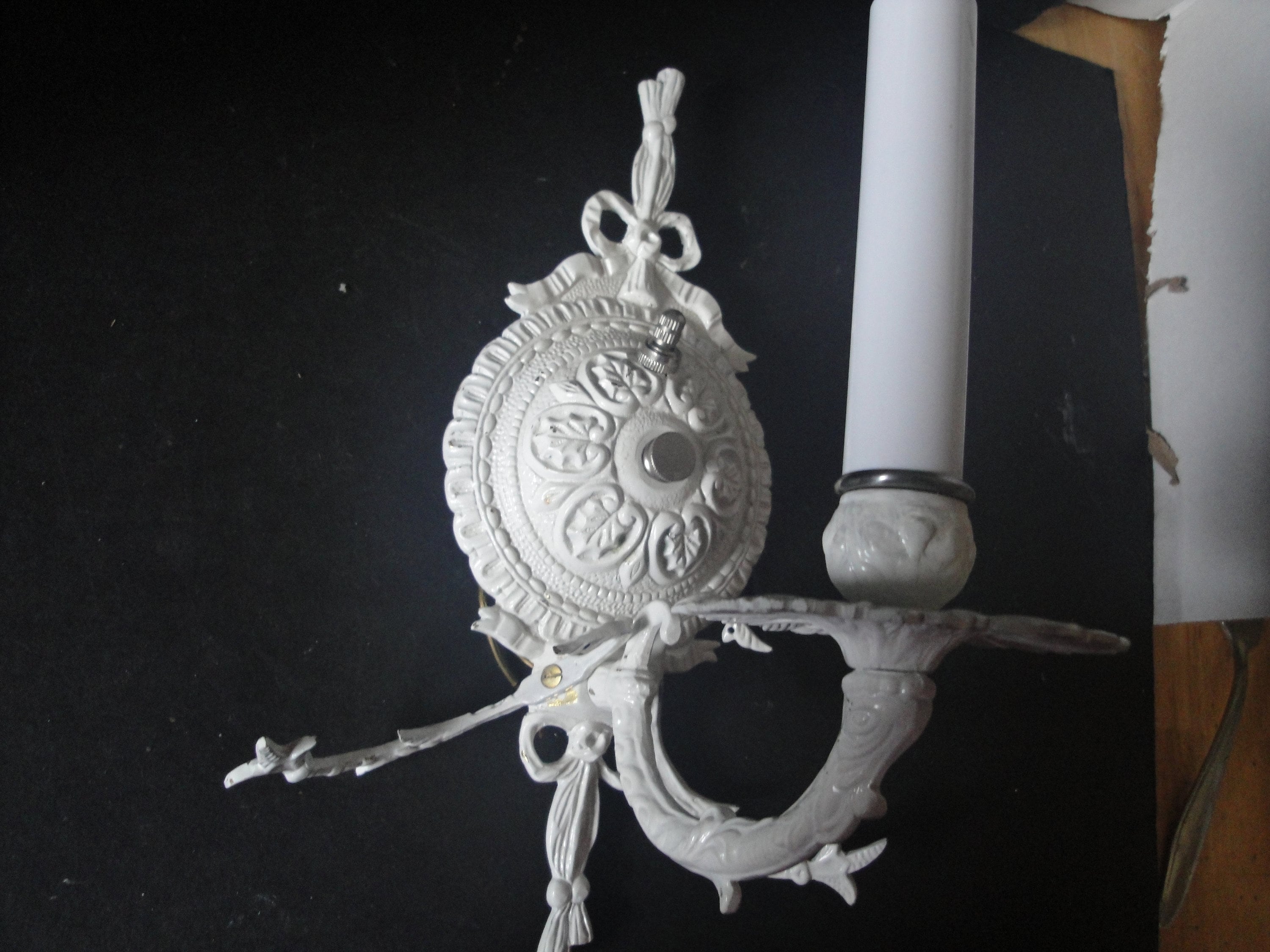 Antique Early Electric Vintage Lighting, Ornate Wall Scone Light Made ...