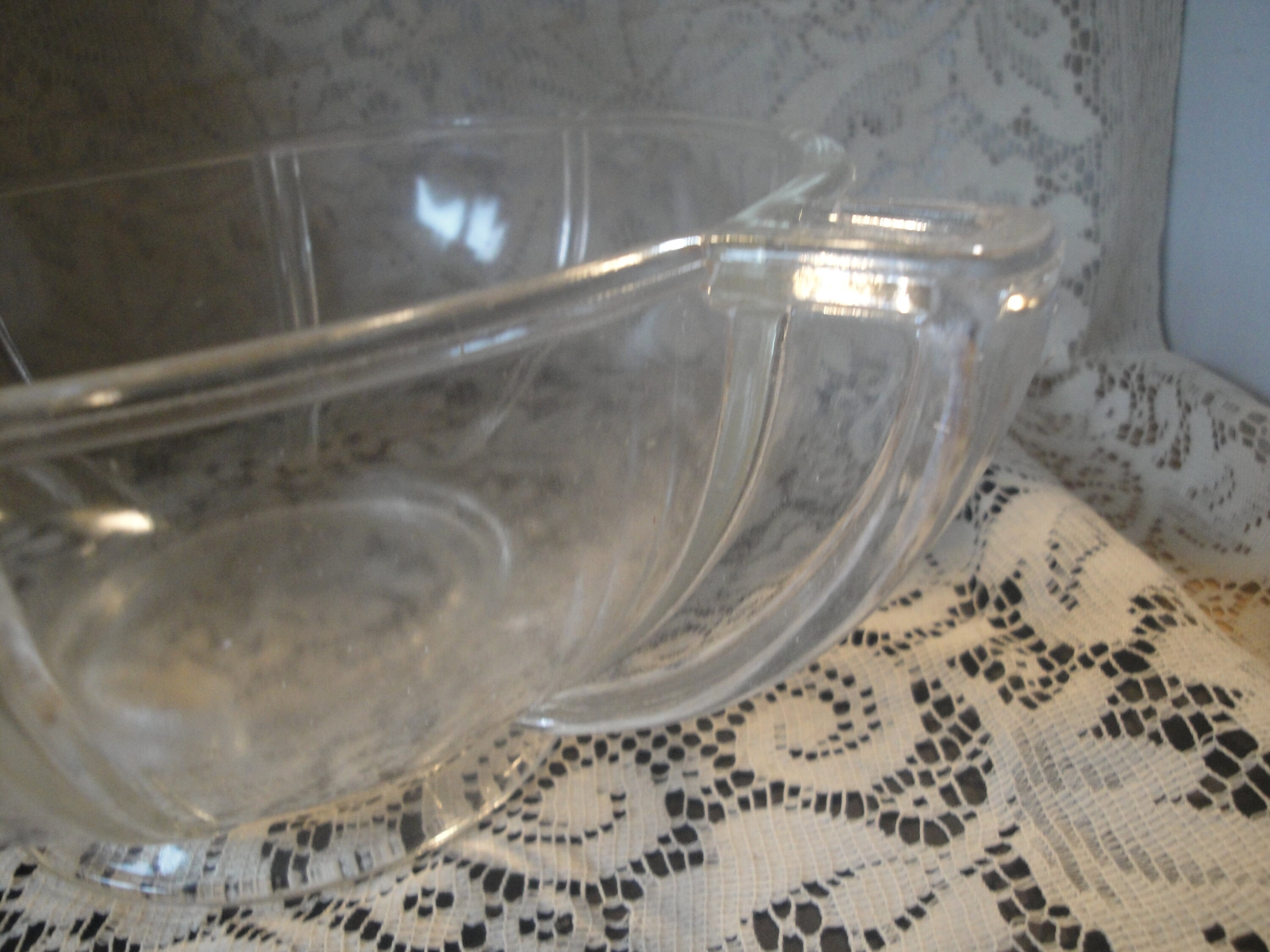 Vintage queen Anne, Glasbake Clear Glass Batter Bowl With Handles - Etsy