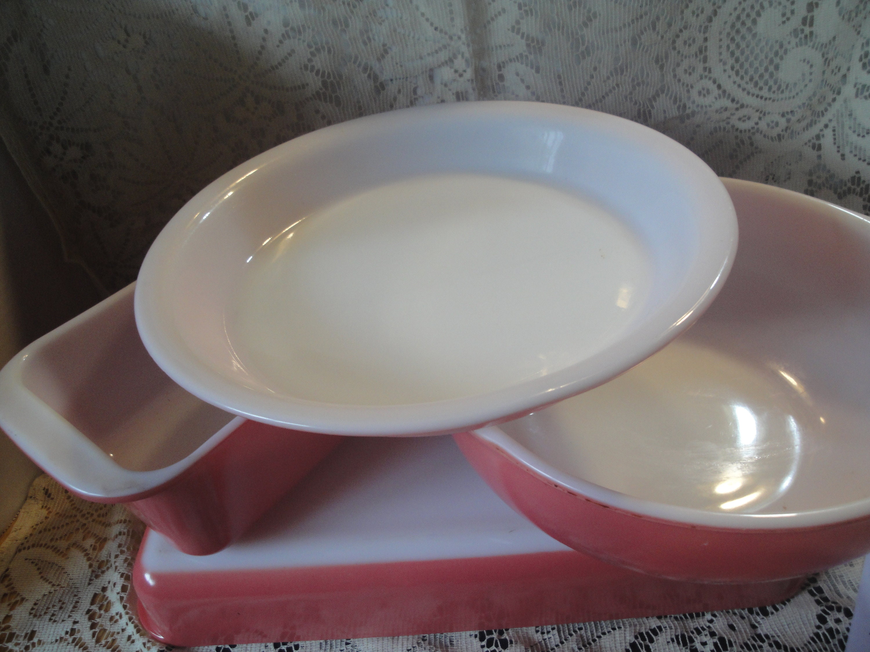 Vintage Pyrex Flamingo Pink Baking and Serving Dish, Pie Dish, Serving ...