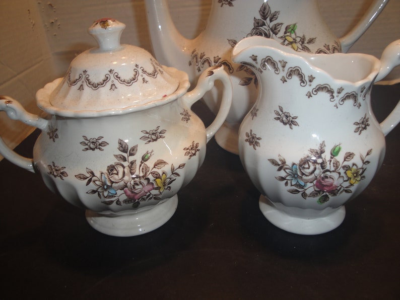 Vintage J & G Meakin, Classic White, Chatsworth Tea Set, Coffee/teapot ...