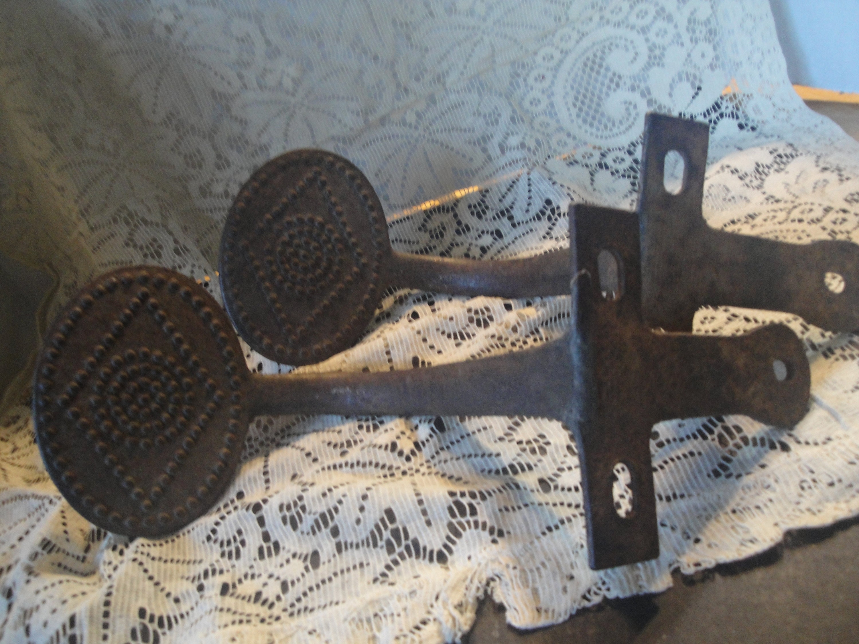 Rusty is This Nice Pair of Cast Iron Buggy Steps, Carriage Steps, Steps ...