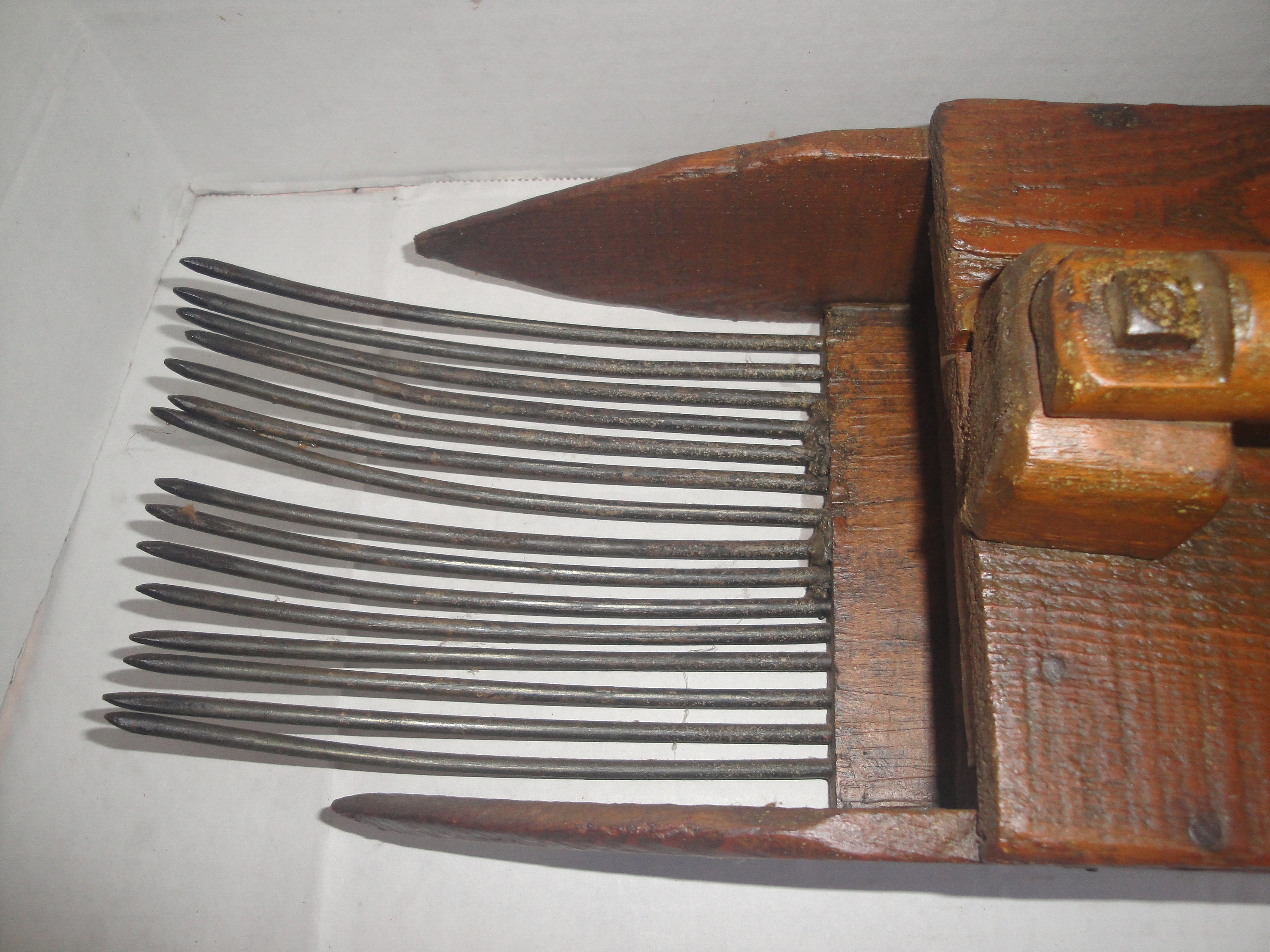 Vintage Primitive Oak Wood Blueberry Picker, Scoop, Rake Farm House ...