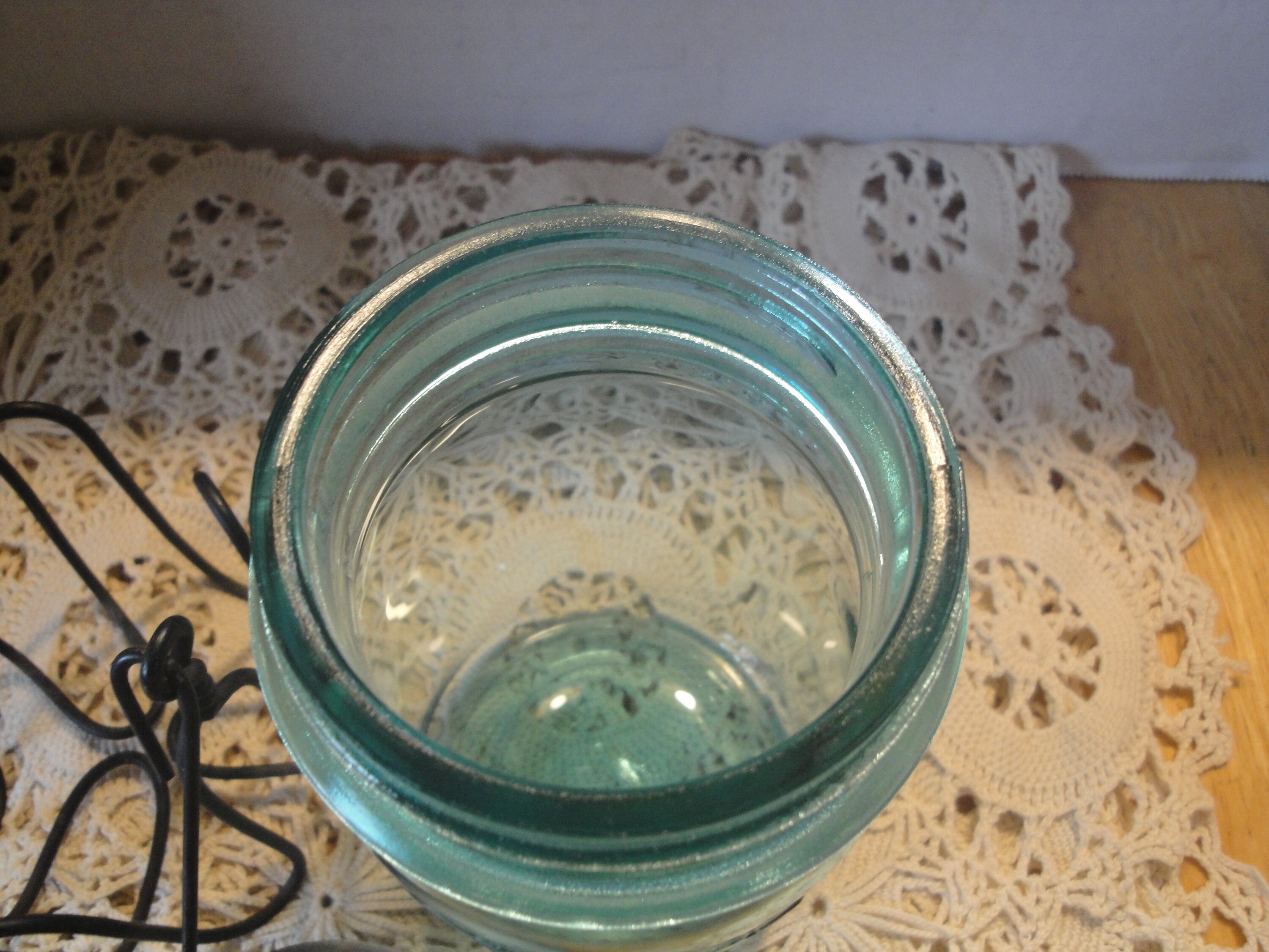 Single Pint Jar Caddy With Ball 1 Pint Aqua Blue Jar and Zinc - Etsy