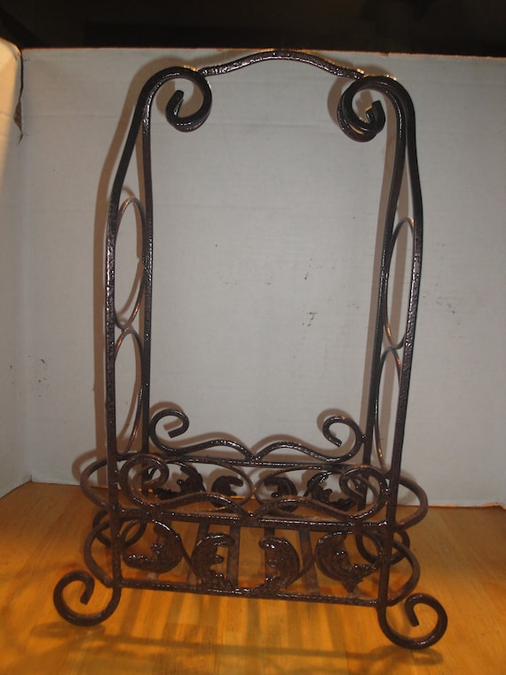 2 Bottle Wrought Iron Table Top Wine Rack With an Antique - Etsy