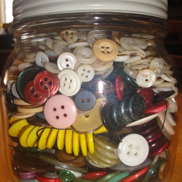 Jars Full of Vintage Buttons - Etsy