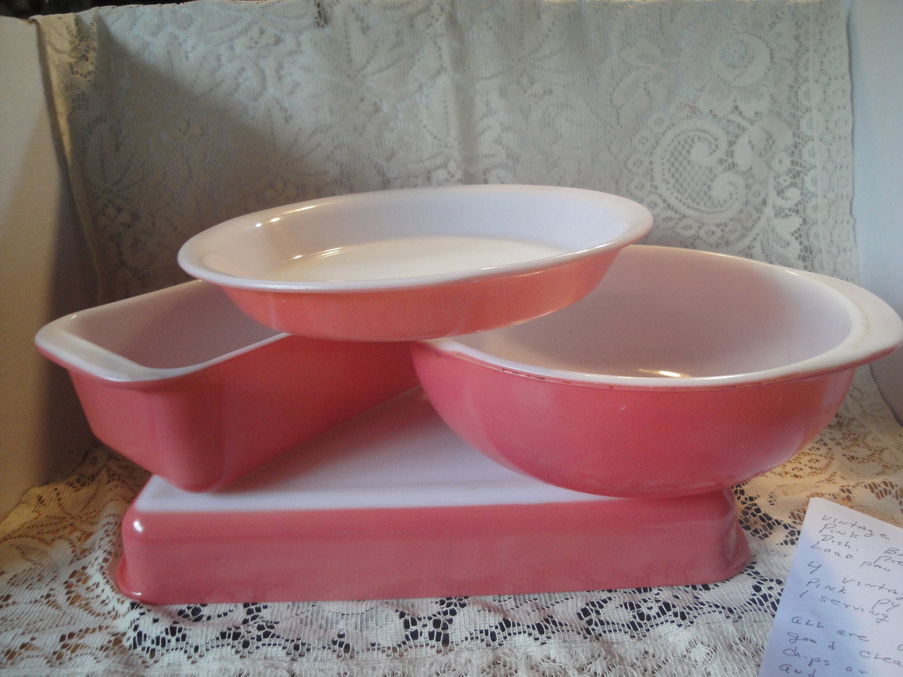 Vintage Pyrex Flamingo Pink Baking and Serving Dish, Pie Dish, Serving ...