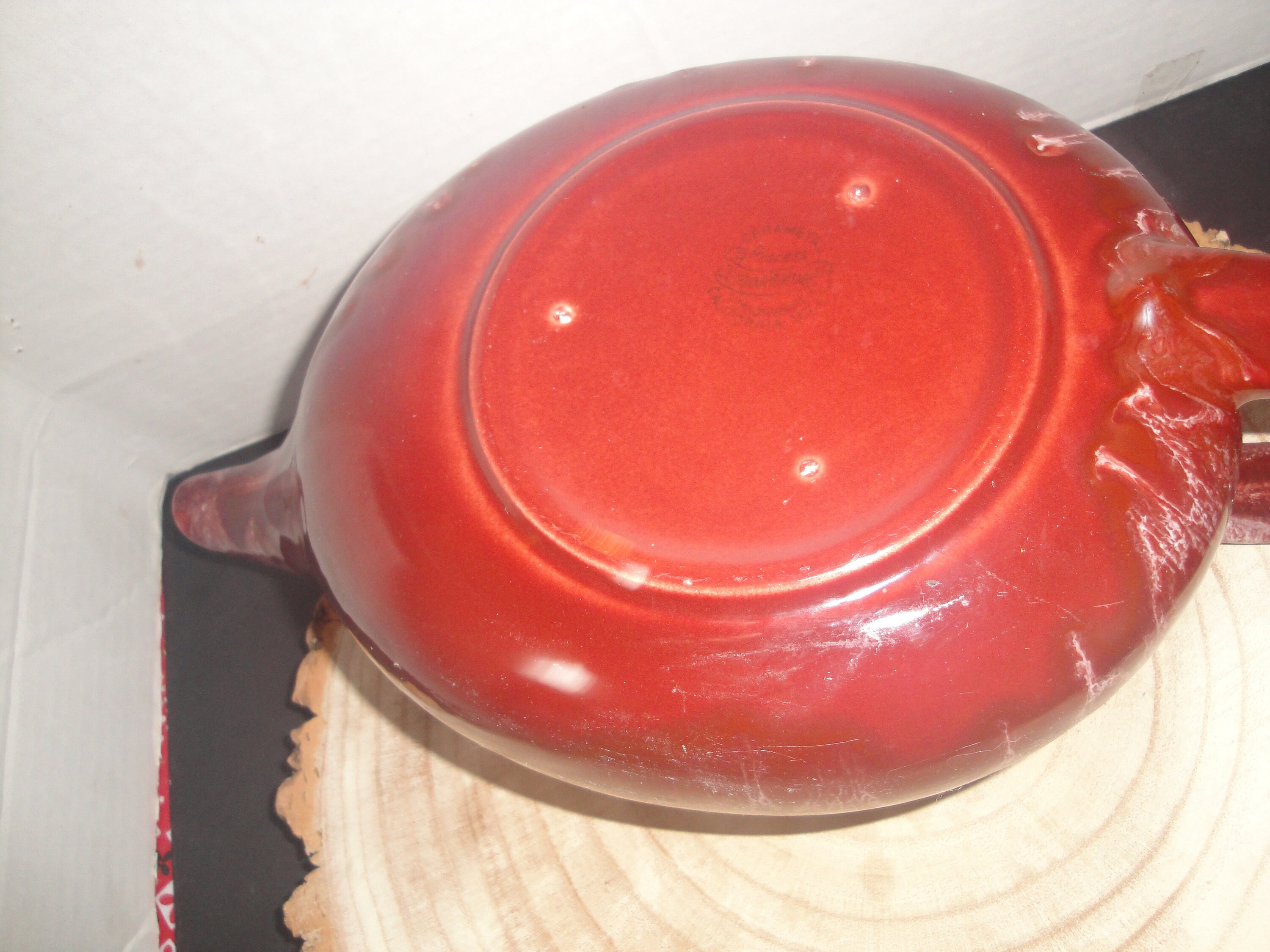 Vernon Kilns Vernon Ware Teapot Heritage Burgundy Cerametal - Etsy