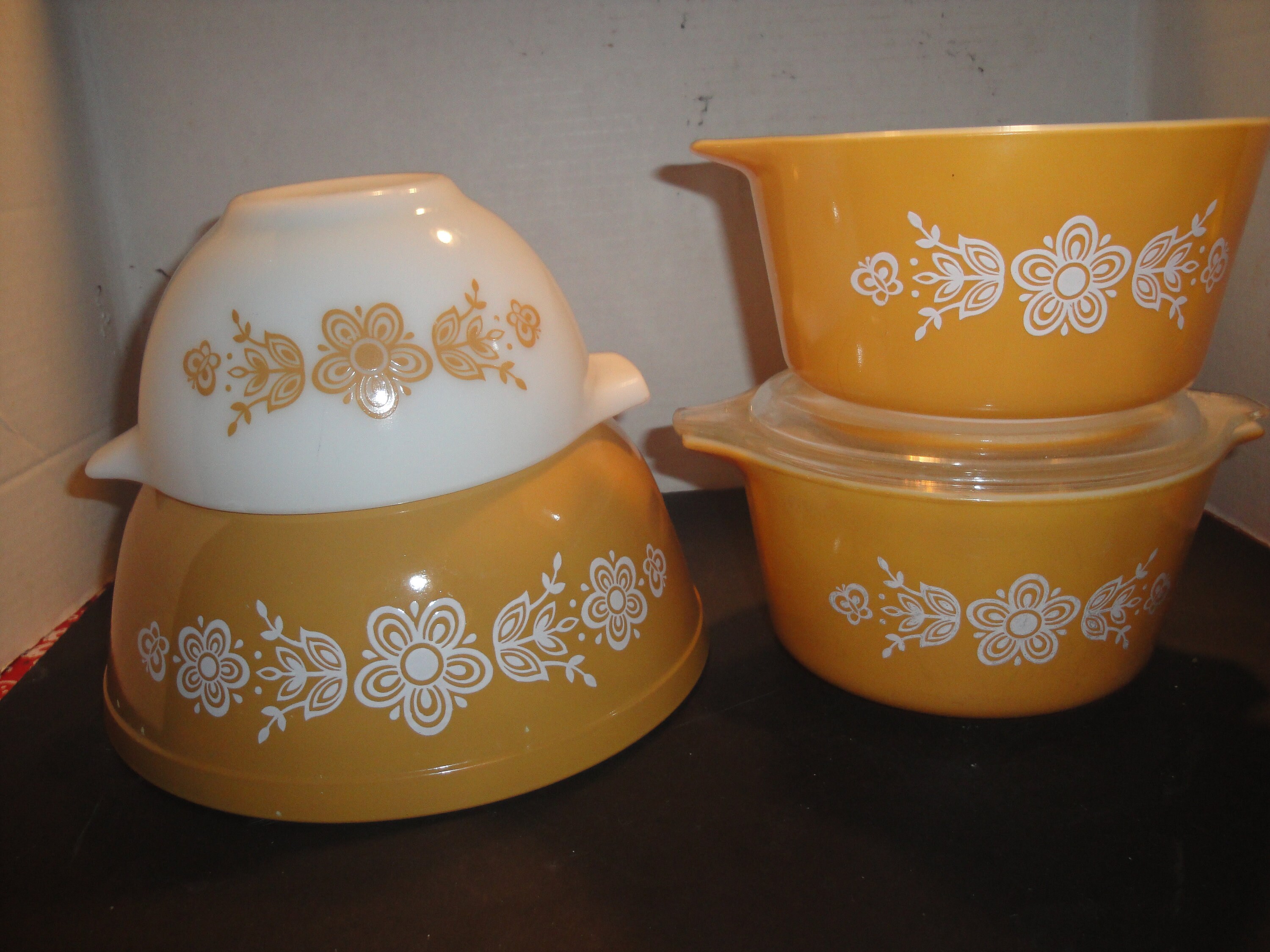 Butterfly Gold Vintage Pyrex Kitchen Glass Lot4 Assorted - Etsy