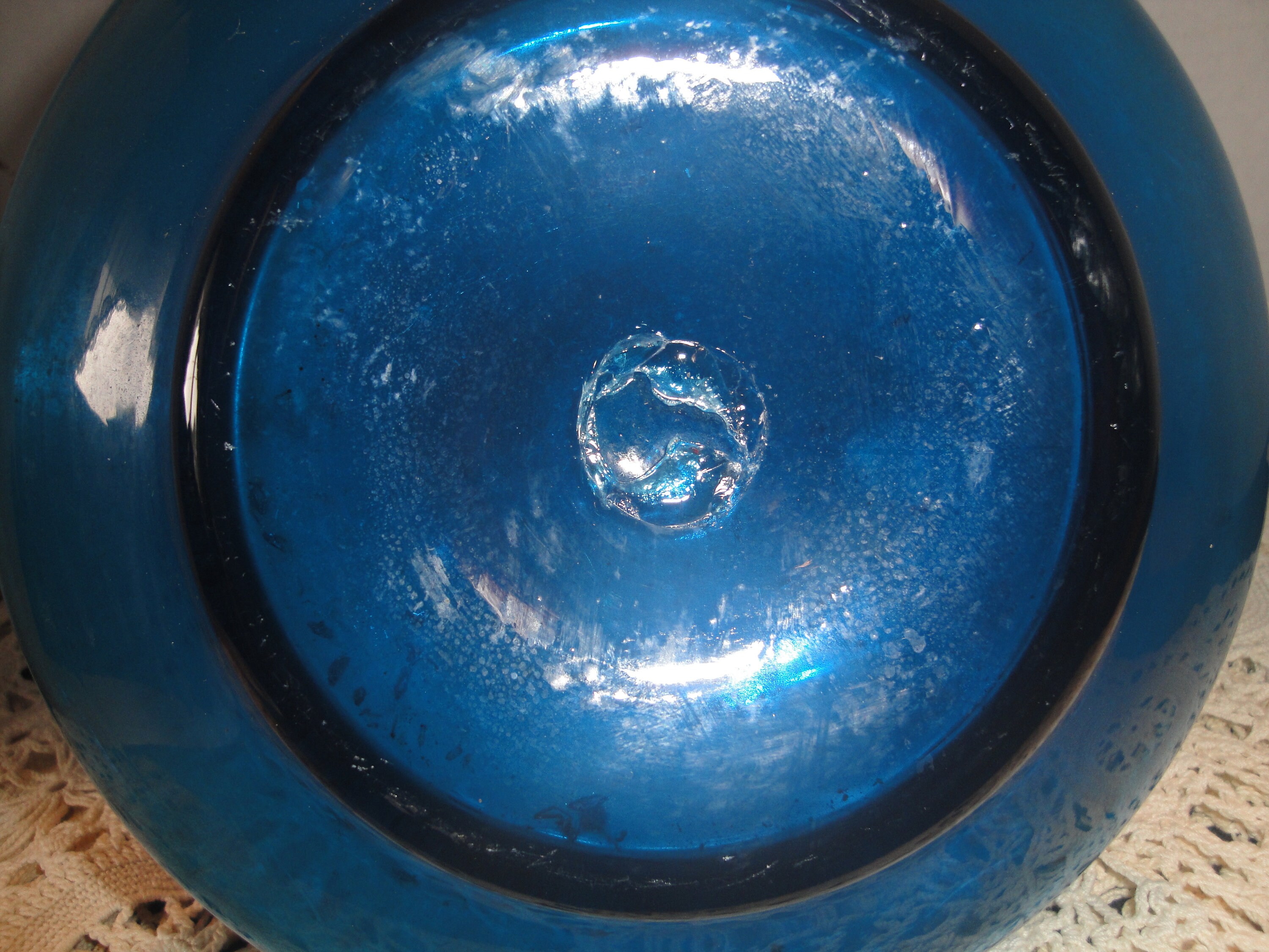 Vintage Blenko Art Glass Ewer, Hand Blown, Aqua Blue Optic, 8 Tall - Etsy