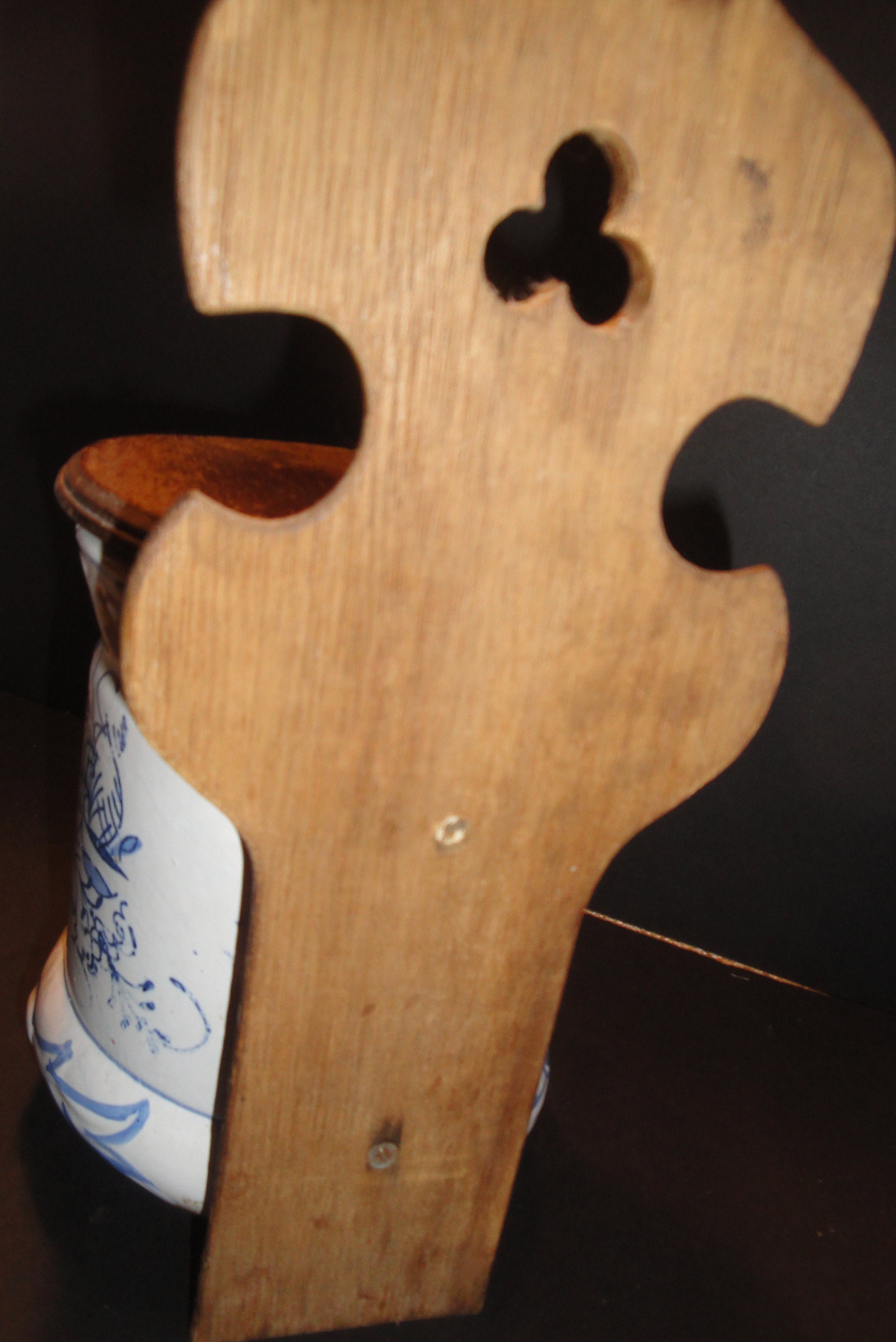 Vintage Kitchen Wall Box With Wood Bracket Large Blue and - Etsy