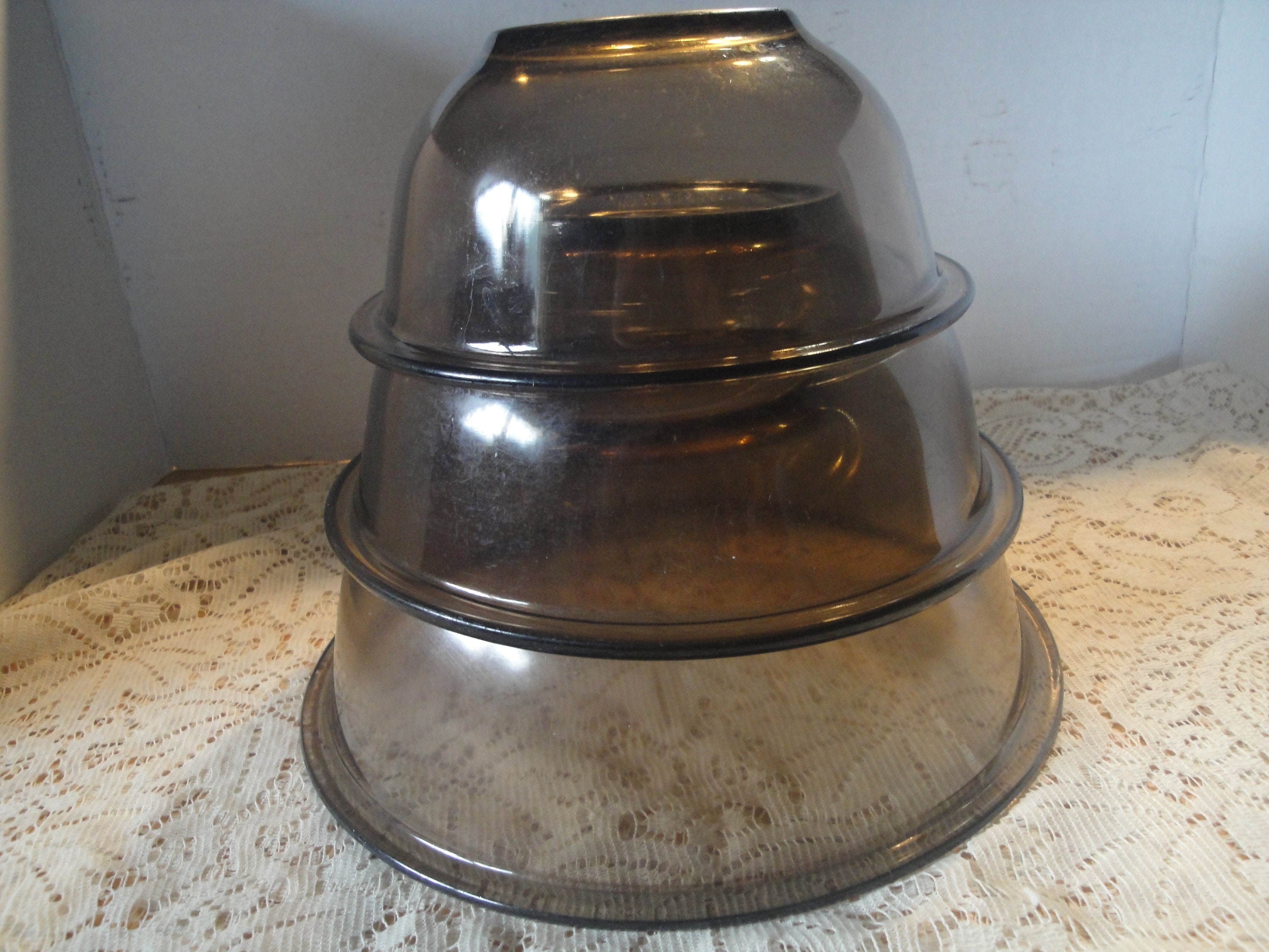 Pyrex Smoke Colored Nesting - Mixing Bowls, 3 Piece 322-323-325 - Etsy