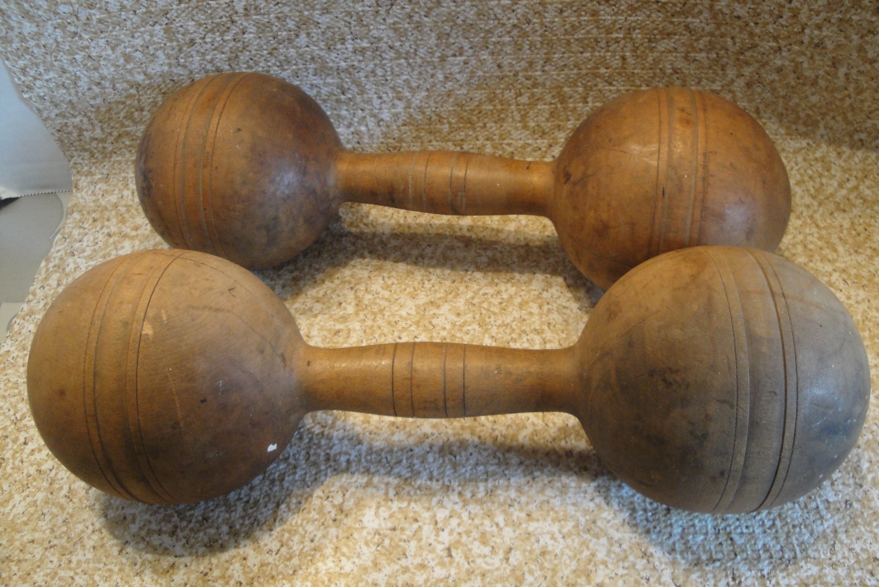 Hand Held Wooden Barbell Weights, Dumbbell Vintage Sporting Goods - Etsy.de