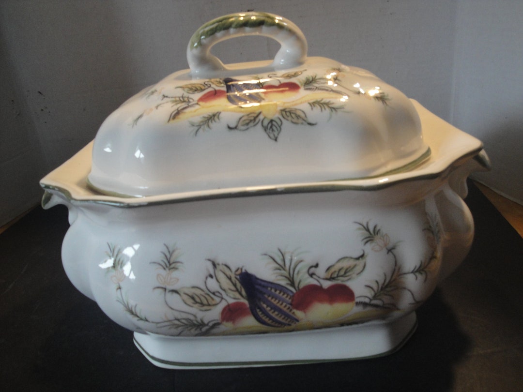 Vintage Soup Tureen (harvest Fruit Motif). With Ladle - Etsy