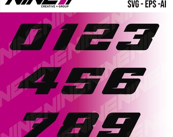 Racing Numbers Svg - Etsy