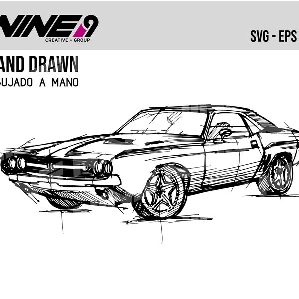 Dodge Challenger Svg - Etsy