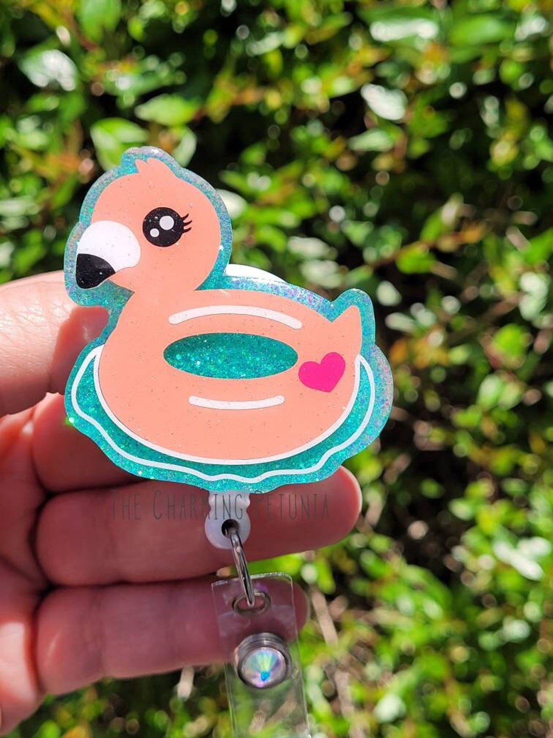 Flamingo Float Badge Reel/flamingo Badge Reel/summer Badge Reel/cute ...