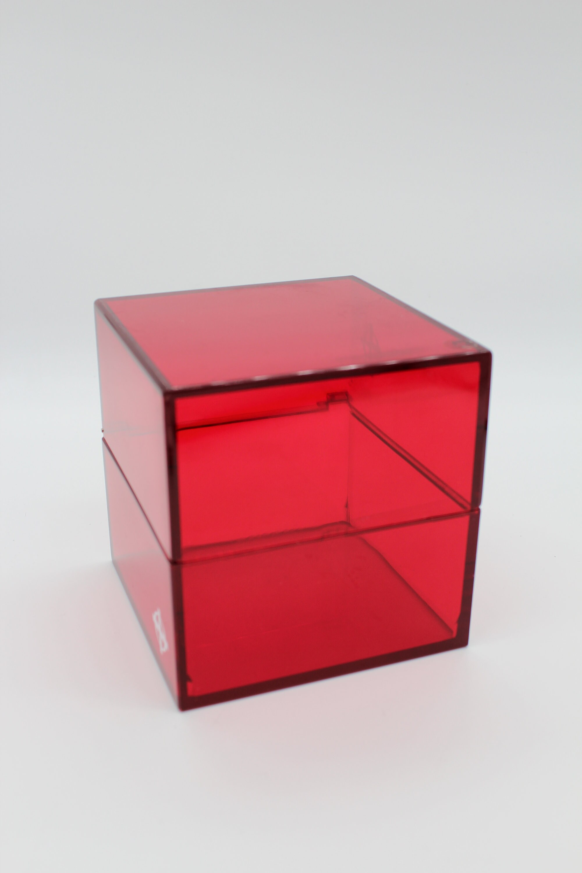 Red Acrylic Box to Open in the Shape of a Cube, Vintage - Etsy
