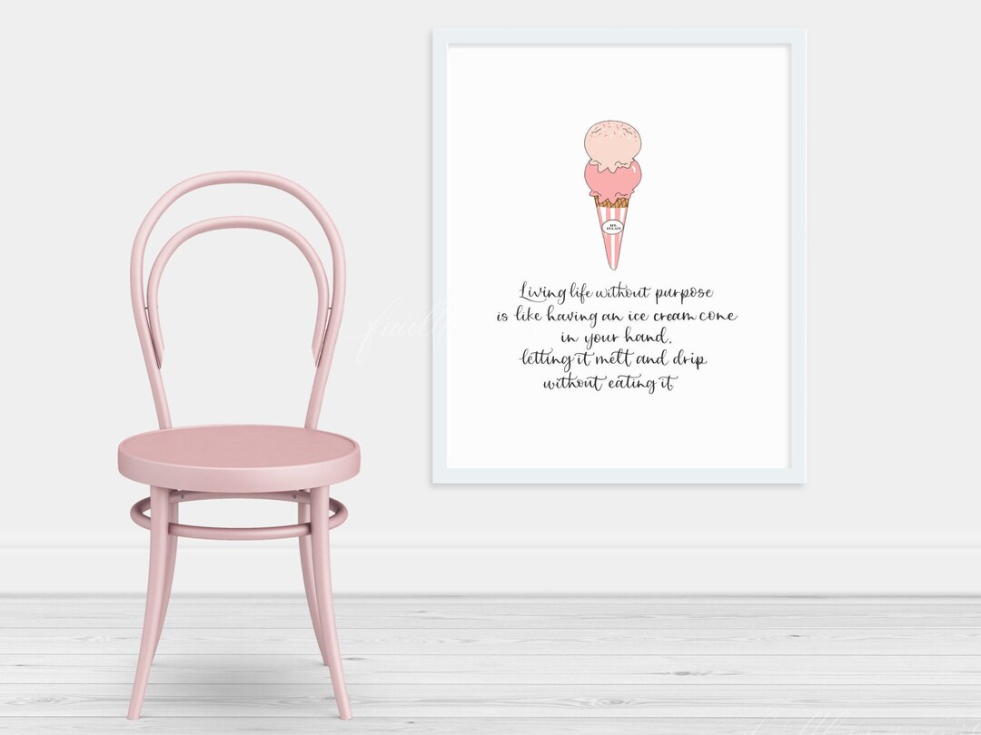 Ice Cream Cone Art | Motivational Wall Decor for Girls Room ...