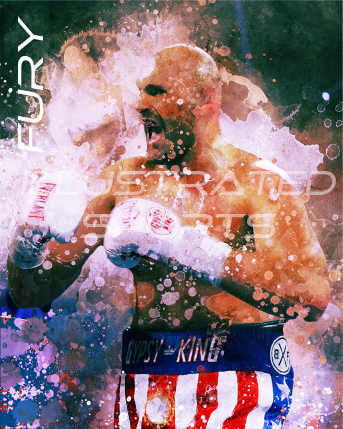 Tyson Fury Print. High Resolution Digital Download Printable Artwork in ...