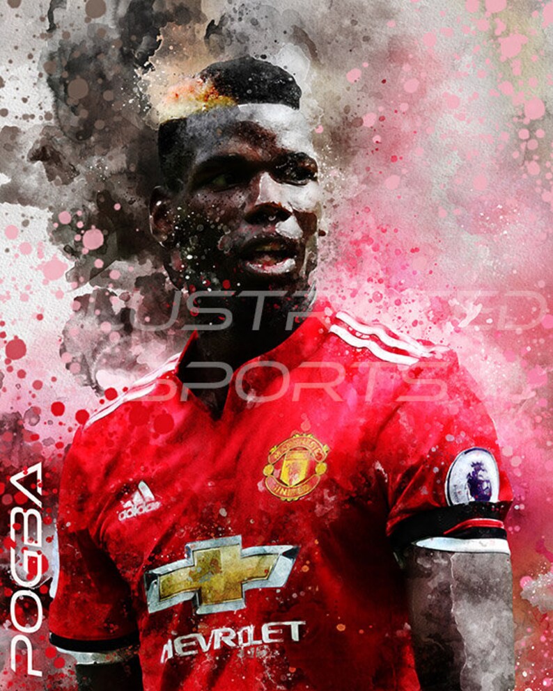 Paul Pogba Print. High Resolution Digital Download Printable Artwork in ...