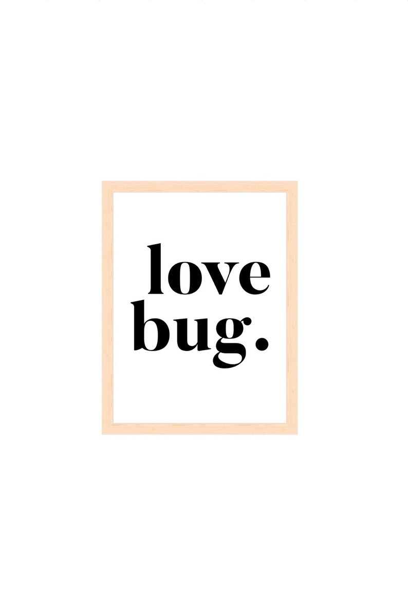 Love Bug Print, Printable Digital Download, Nursery Baby Wall Art ...