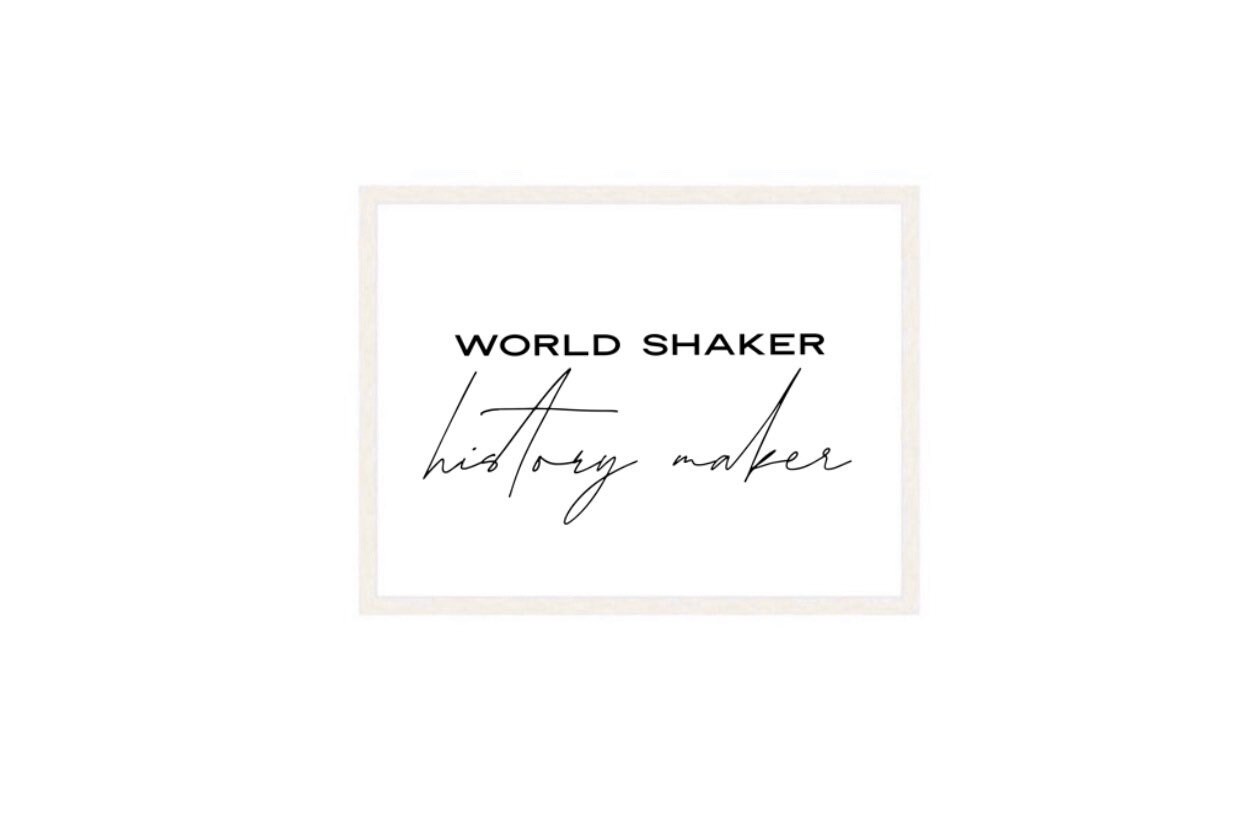 World Shaker History Maker Nursery Digital Print Monochrome - Etsy