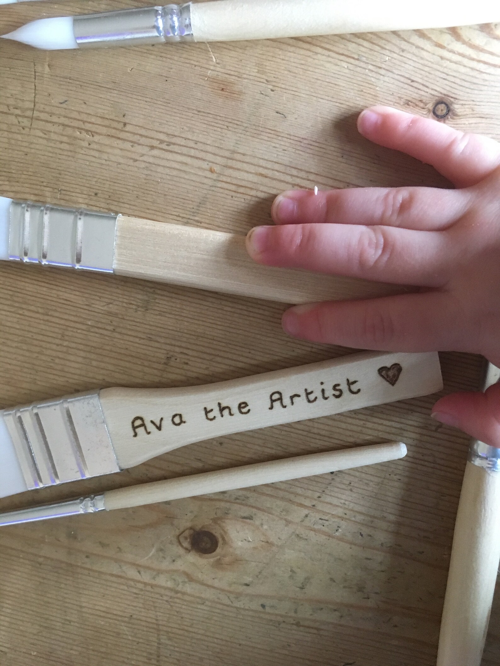 Personalised Childs Paintbrush Set - Etsy