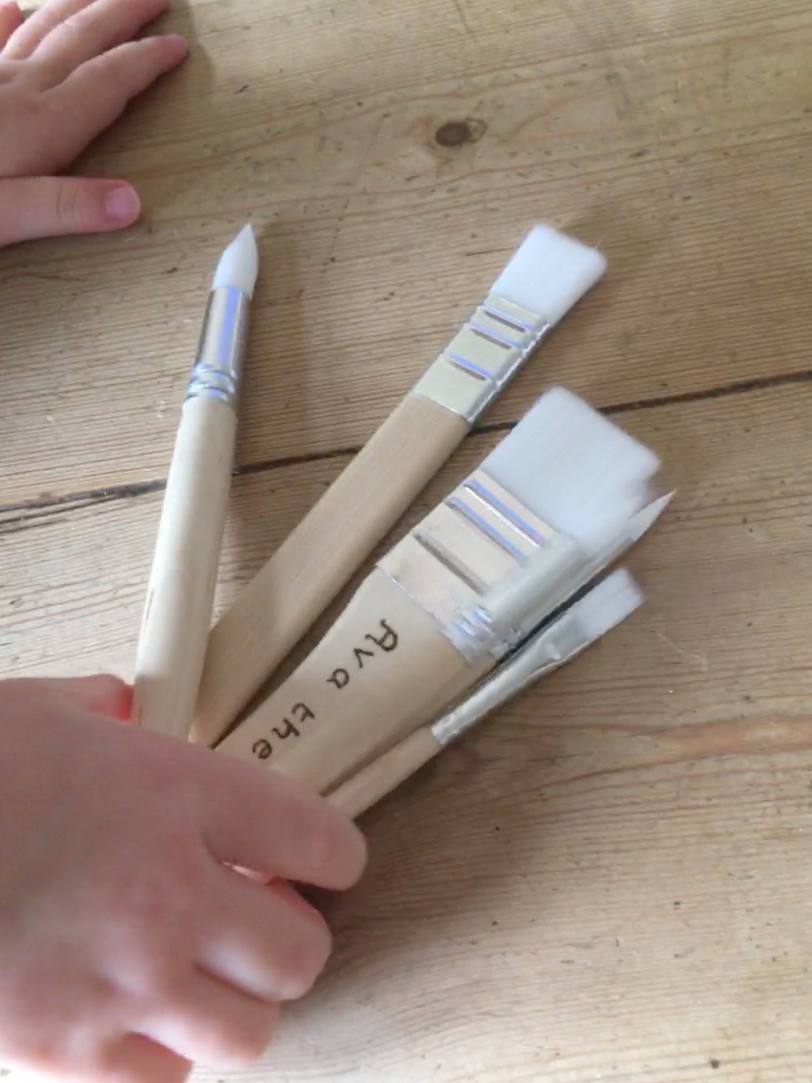 Personalised Childs Paintbrush Set - Etsy