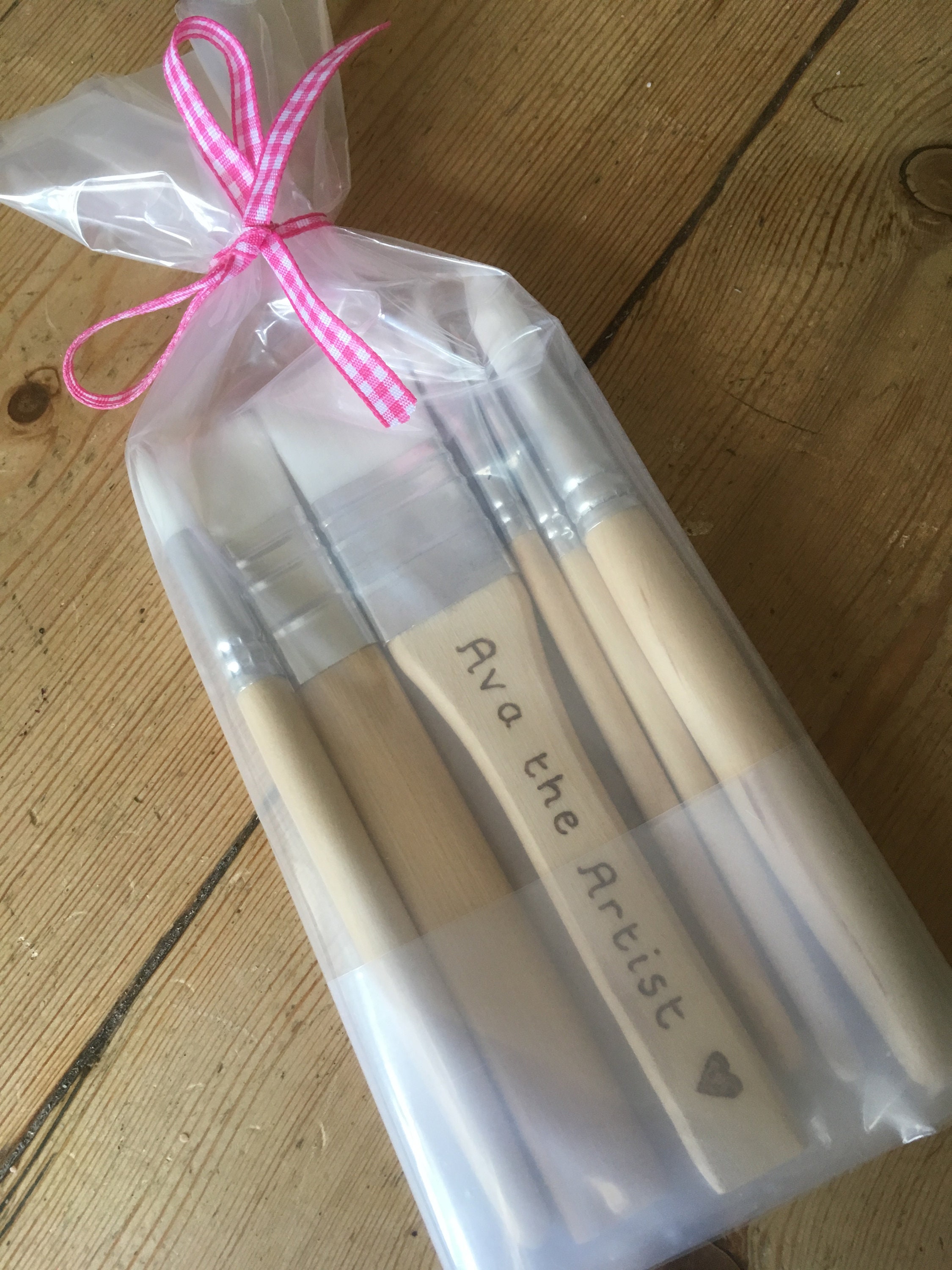 Personalised Childs Paintbrush Set - Etsy