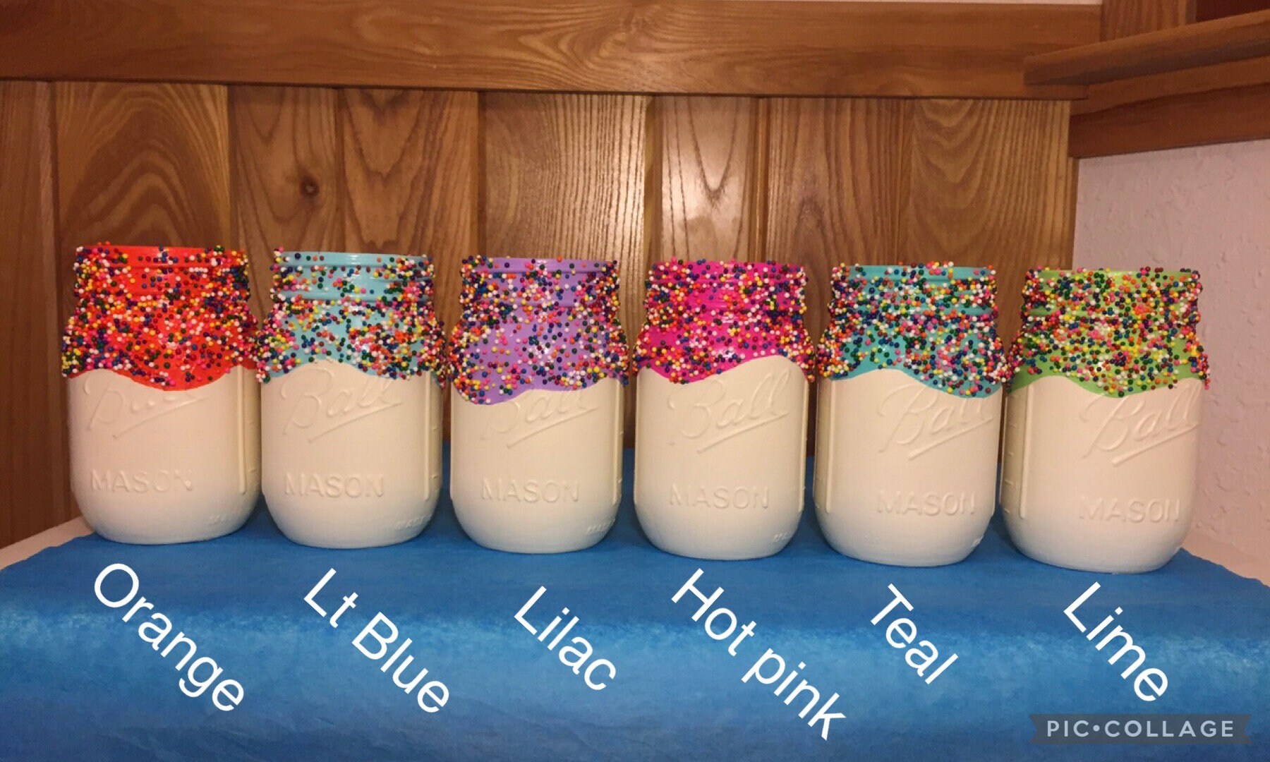 Sprinkle Mason Jar Tons of Color Options Cup Cake Ice - Etsy