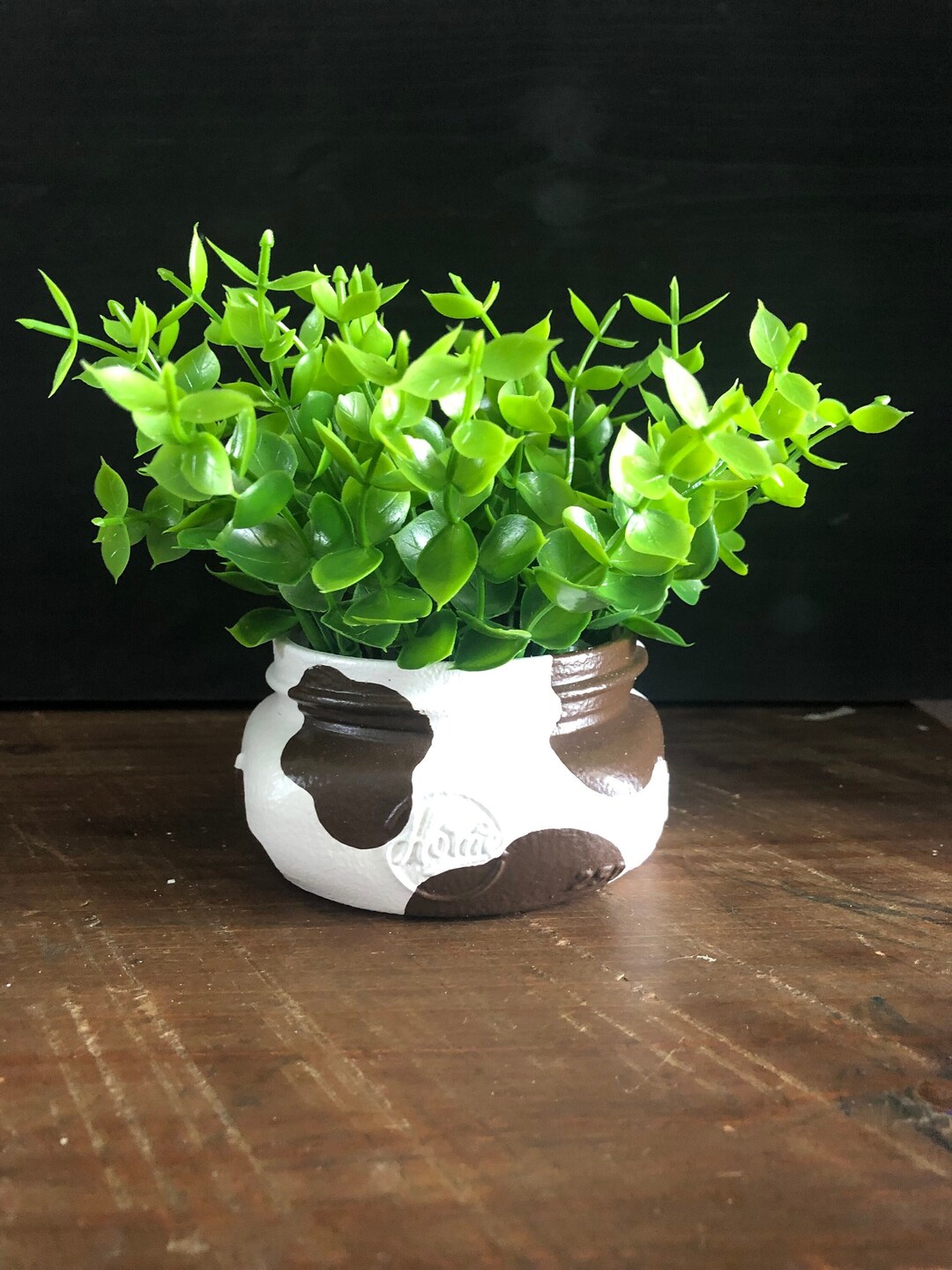 Mini Cow Print Mason Jar Rustic Farmhouse Decor Gift Present - Etsy